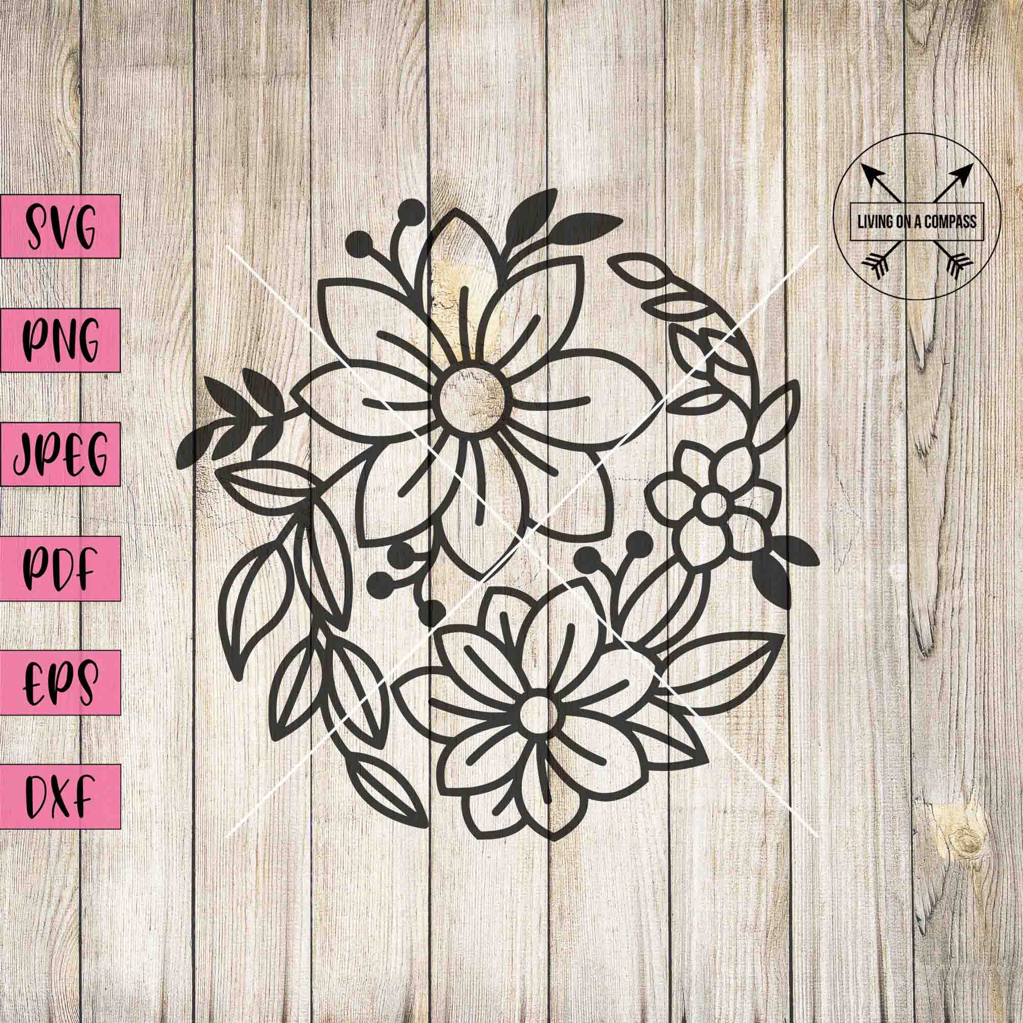 Daisies Svg, Flower Clipart, Floral Svg, Spring Flower Svg, Floral ...