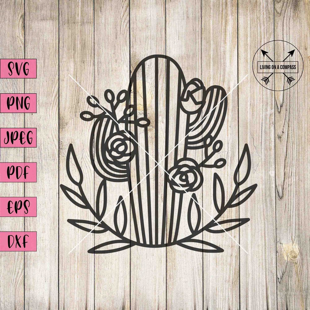 Cactus Svg, Cactus Cut File, Cactus Clipart, Cactus Decor, Cactus ...