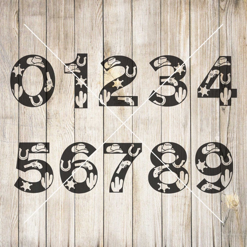 A-Z & 0-9 Cowboy Alphabet, Western Font Letters,western Alphabet Svg ...