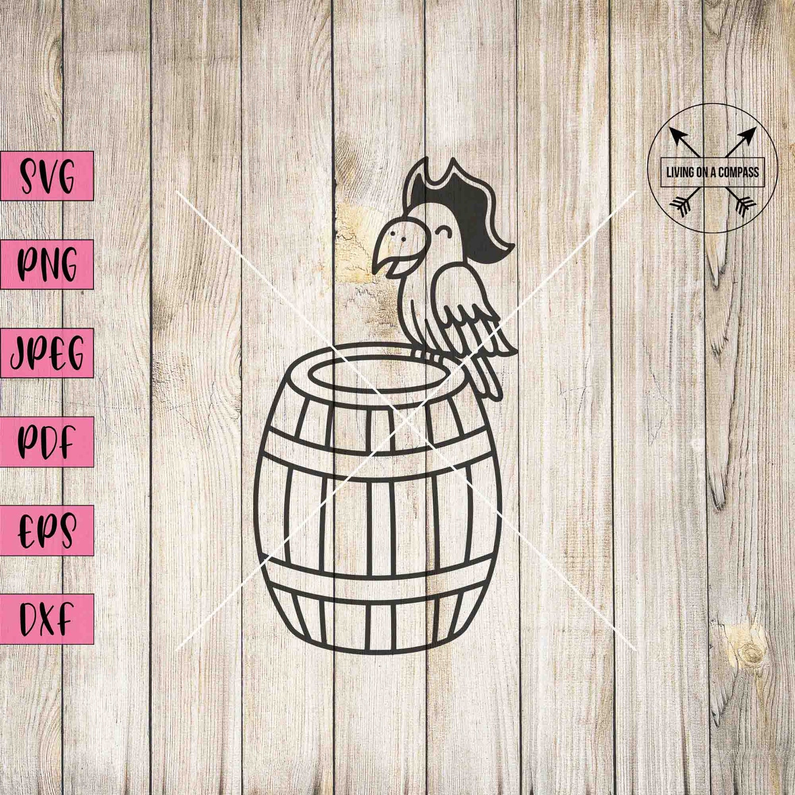 Pirate Parrot Pirate Barrel Parrot Svg Pirate Clipart - Etsy