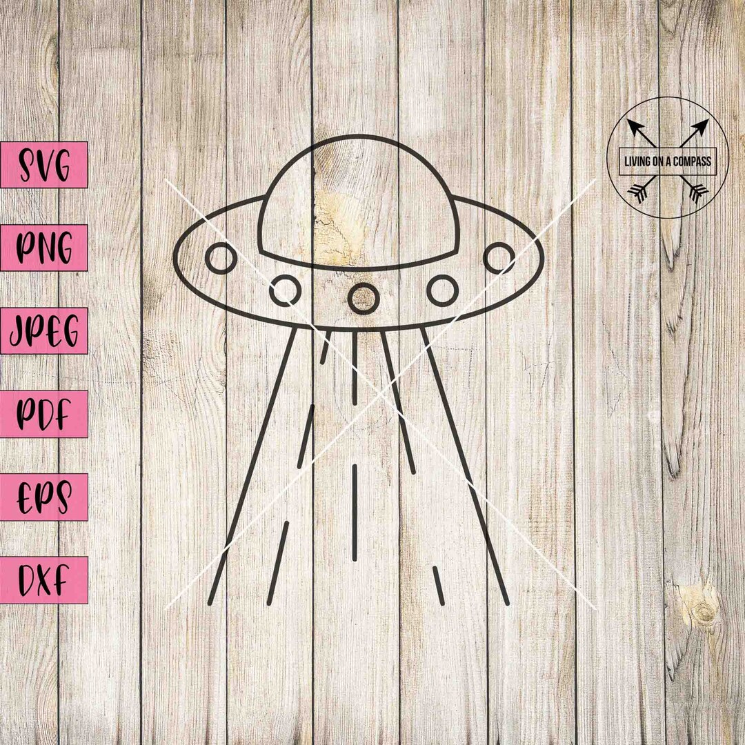 Ufo Svg, Ufo Sticker, Alien Clip Art, Alien Wall Art, Alien Decal ...