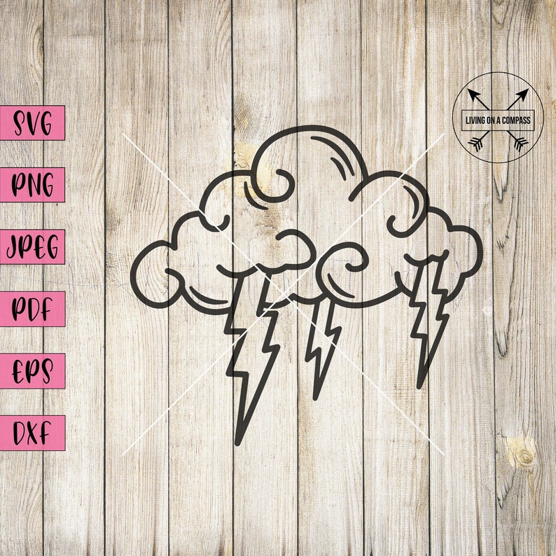 Clouds Svg Cloud Svg Cloud Clipart Thunder Svg Cloud - Etsy