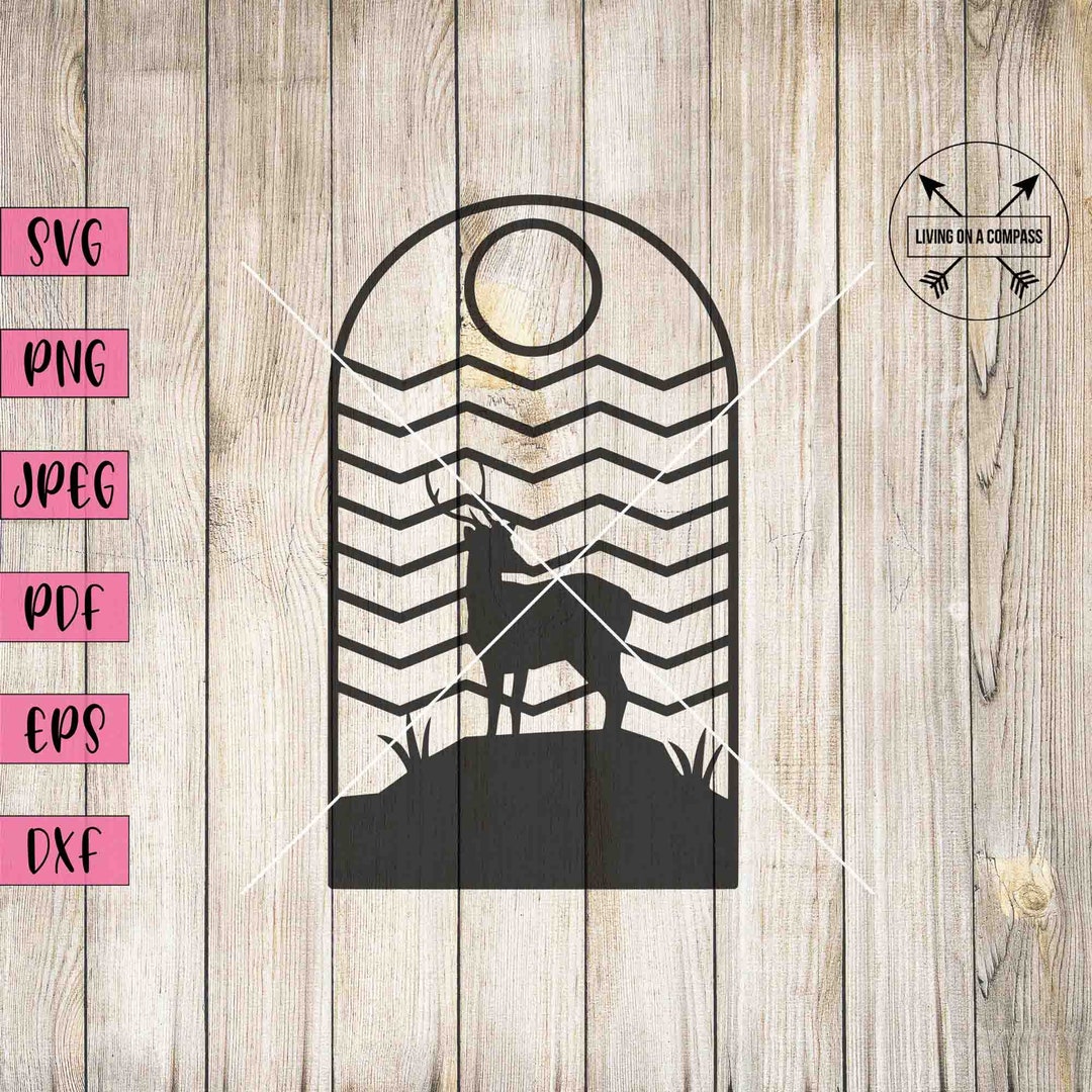 Deer Svg, Deer Png, Deer Cut File, Deer Decal, Deer Silhouette, Wild ...