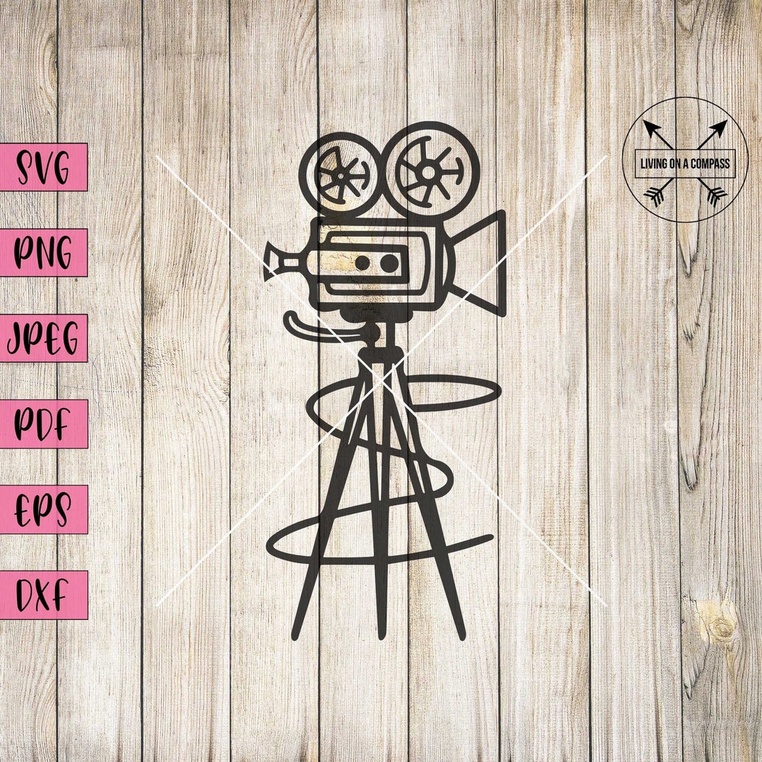 Camera Svg, Hollywood Party Decorations, Movies Clipart, Movie Theater ...