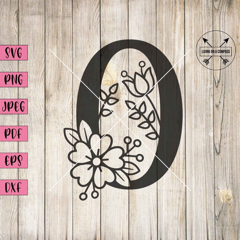 Floral Number 0 Svg Digital Download Table Number Printable - Etsy