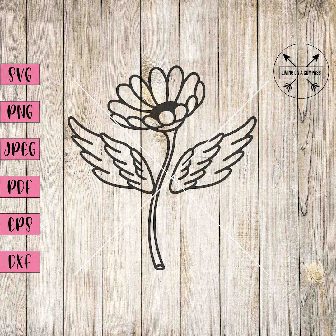 Daisy Svg, Daisy Png, Angel Wings Clipart, Fairy Wings Svg, Daisy Clip ...