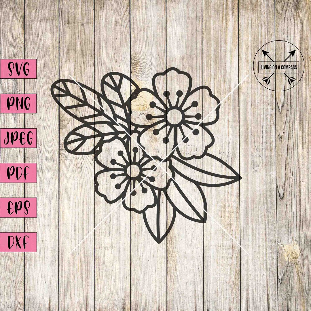 Flower Svg, Flowers Svg, Flower Png, Floral Svg, Floral Clipart, Flower ...