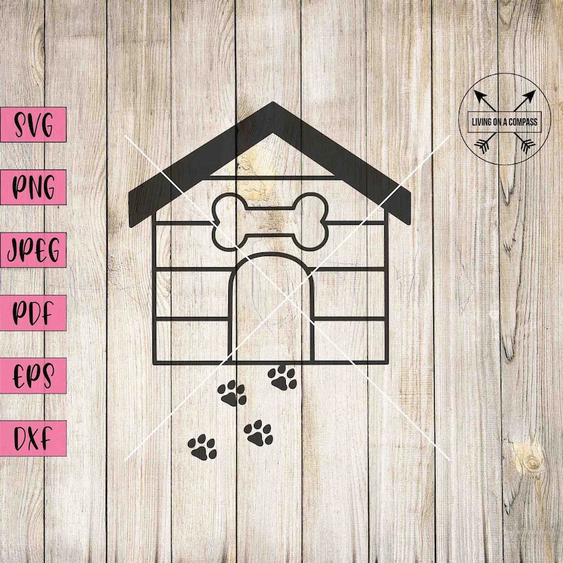 Doghouse Svg, Dog House Decor, Custom Dog Shirt, Dog Bone Svg, Dog Bone ...