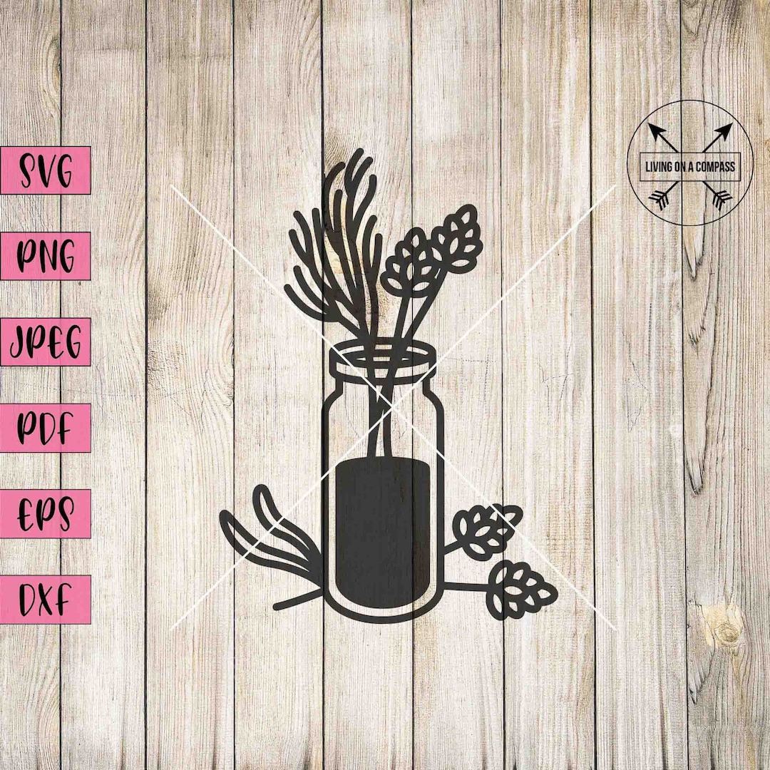 Flower Jar Svg Vase Svg Vase Wall Art Vase Decor Home - Etsy