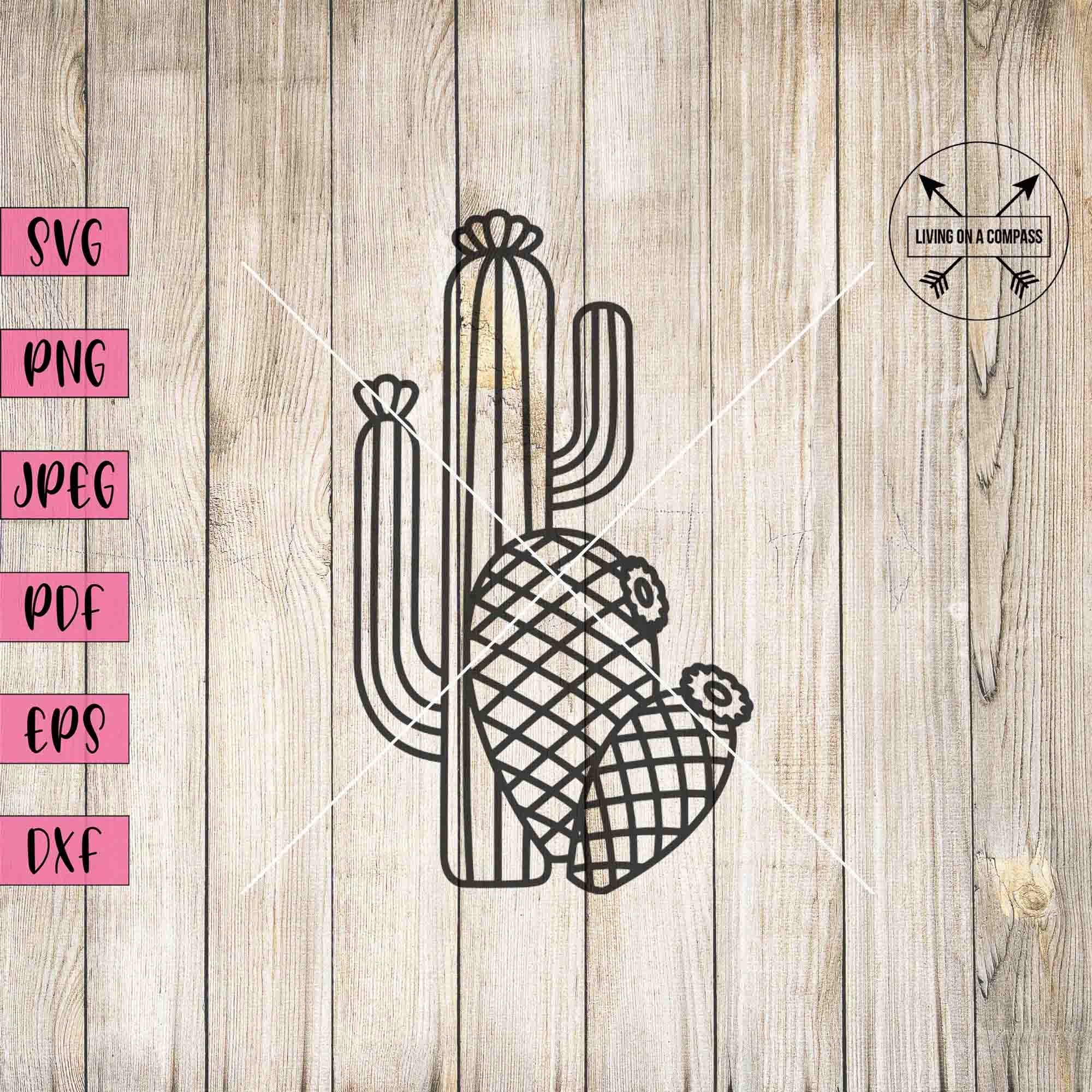 Cactus Svg, Cactus Cut File, Cactus Clipart, Cactus Decor, Cactus ...