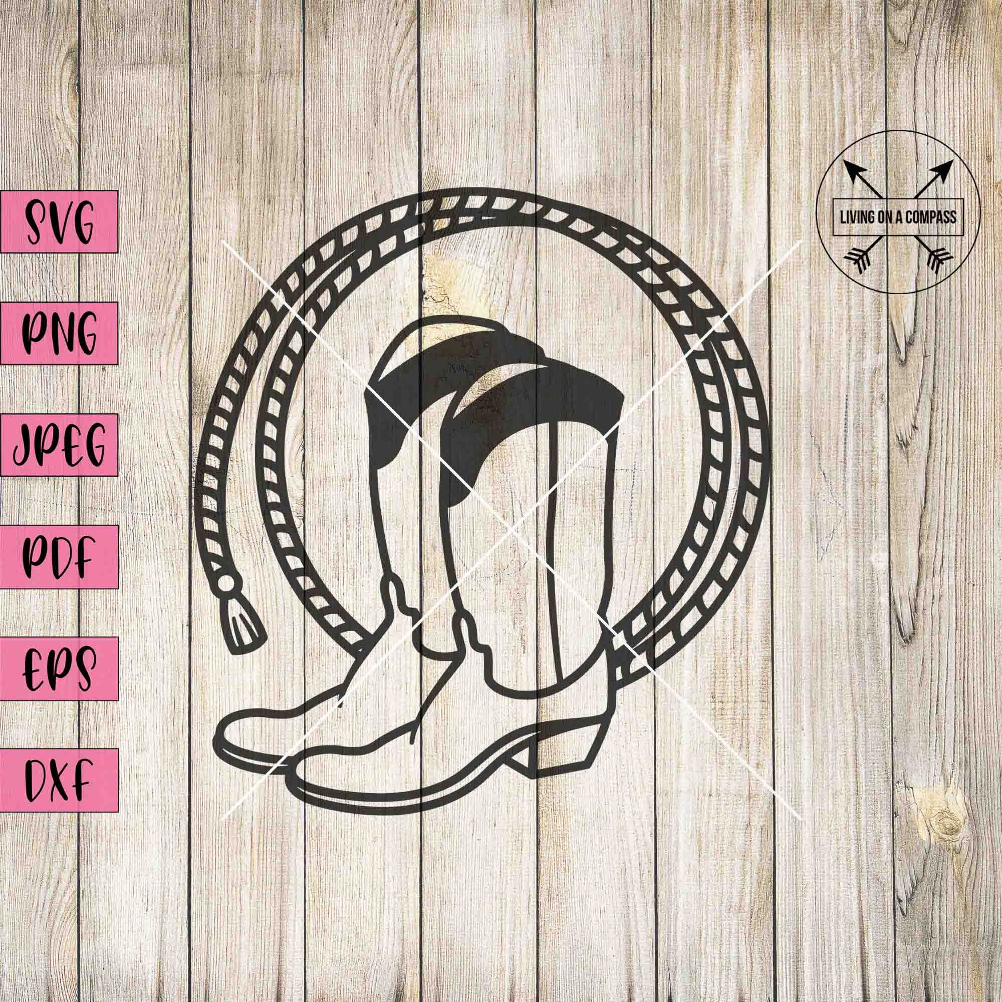 Cowboy Boots Svg, Cowboy Boots Clipart, Cowboy Boots Decor, Cowboy Svg ...