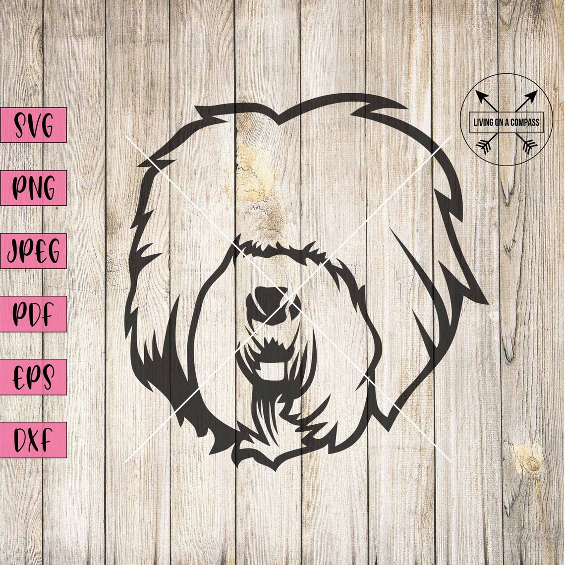 Old English Sheepdog Svg, Dog Svg, Dog Svg Files, English Sheepdog Gift ...