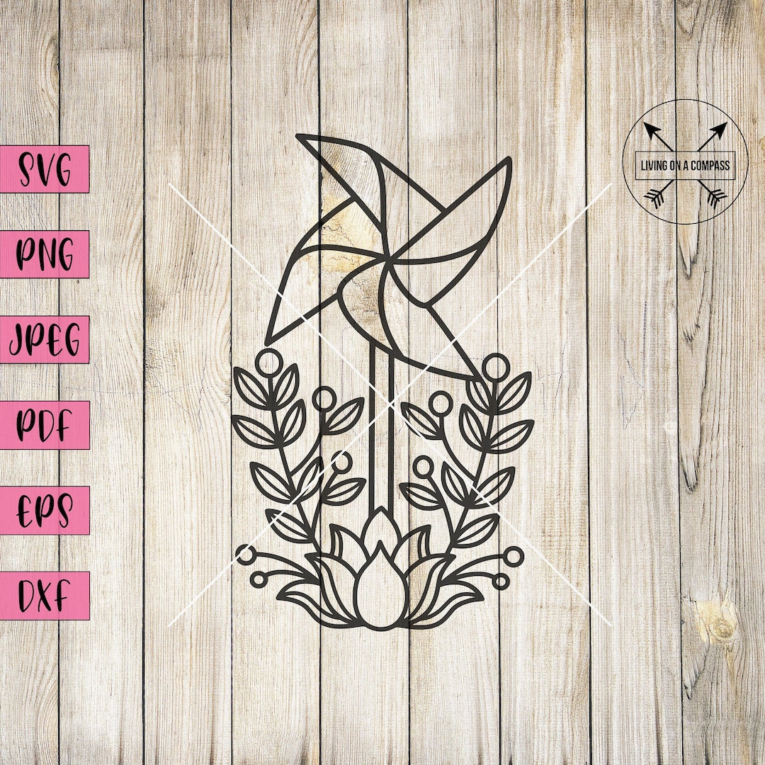 Windmill Svg, Pinwheel Svg, Lotus Flower Wall Decor, Pinwheel Clipart ...