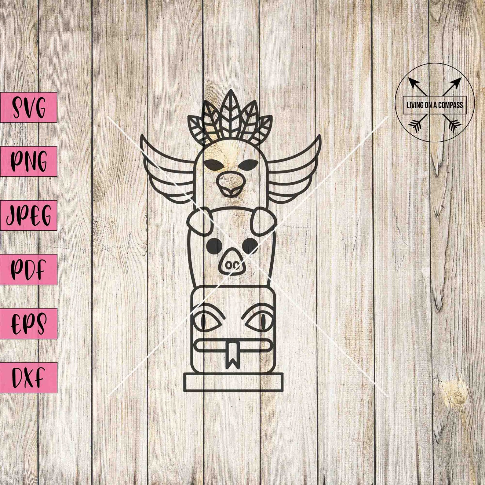 Totem Pole Svg, Native American Clip Art, Native American Svg, Native ...