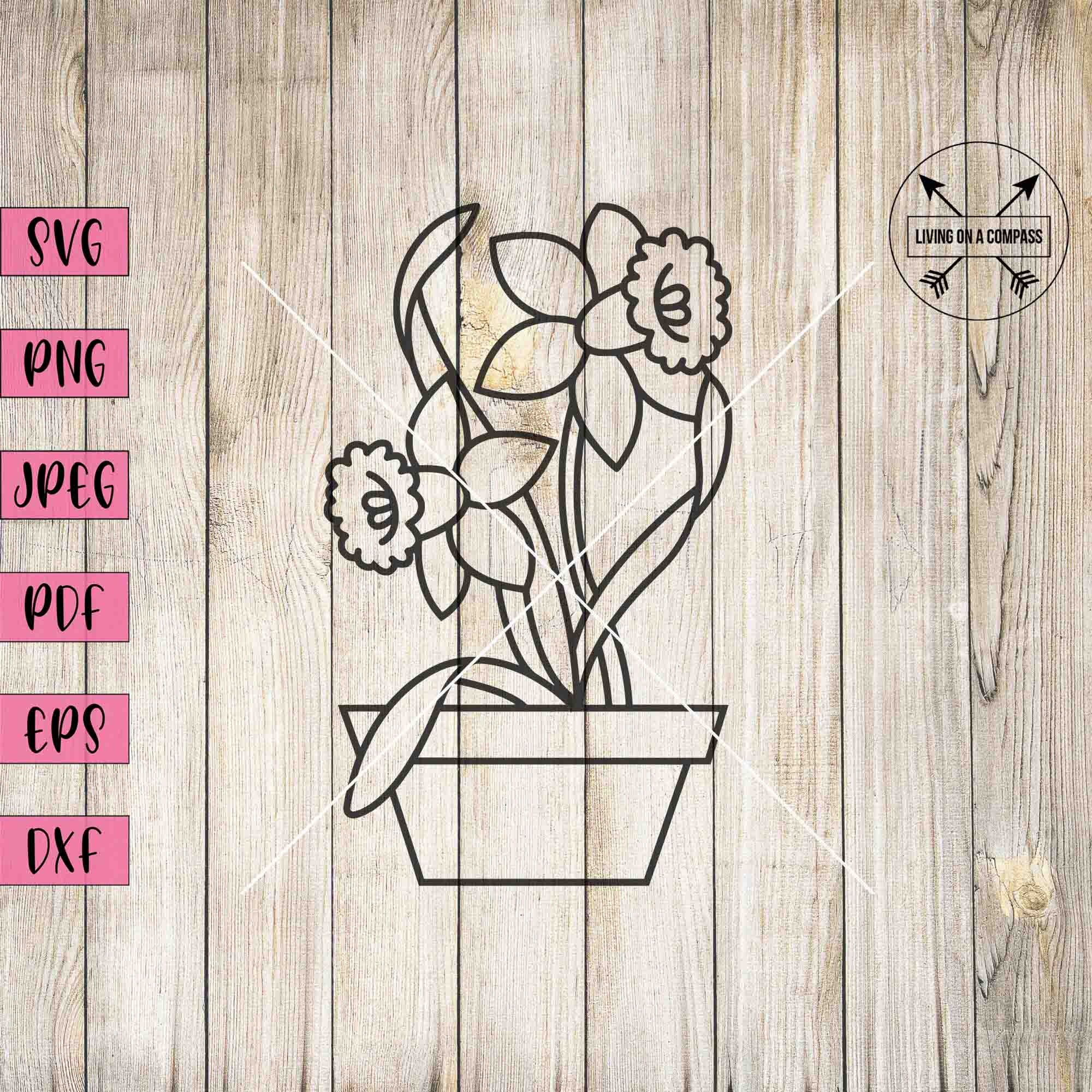 Daffodil Svg, Daffodil Clipart, Flowers Svg, Spring Flower Svg, Spring ...
