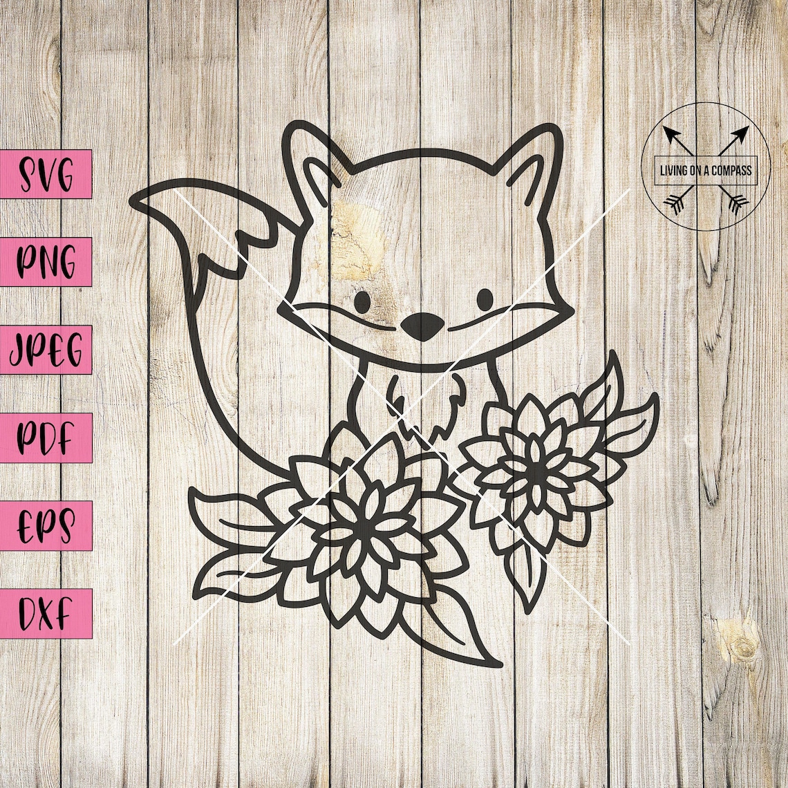 Fox Svg, Fox Clipart, Fox Clip Art, Fox Decal, Fox Sticker, Fox Wall ...