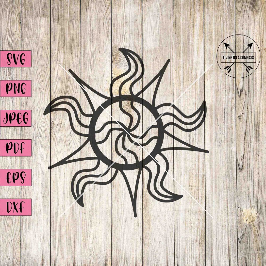 Sun Svg, Spiral Sun, Tribal Sun, Summer Svg, Summer Clipart, Boho Sun ...