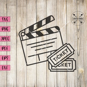 Cinema Decor, Cinema Stickers, Cinema Sign, Movie Ticket Wedding ...