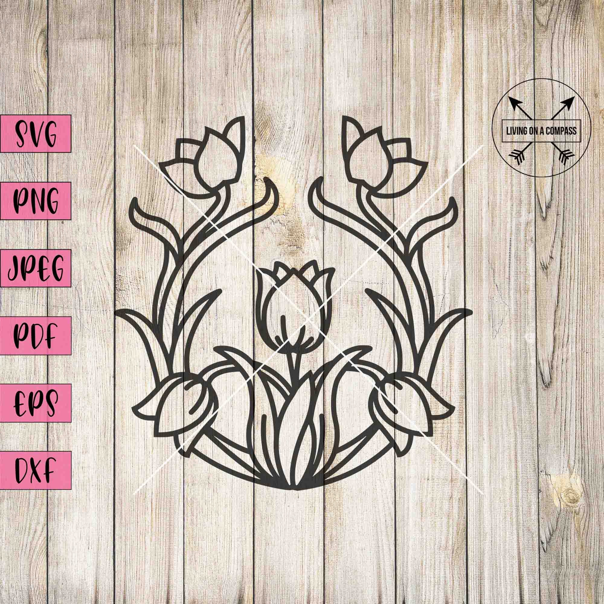 Tulips Svg Tulips Clipart Flowers Svg Tulip Svg Tulip Clip - Etsy