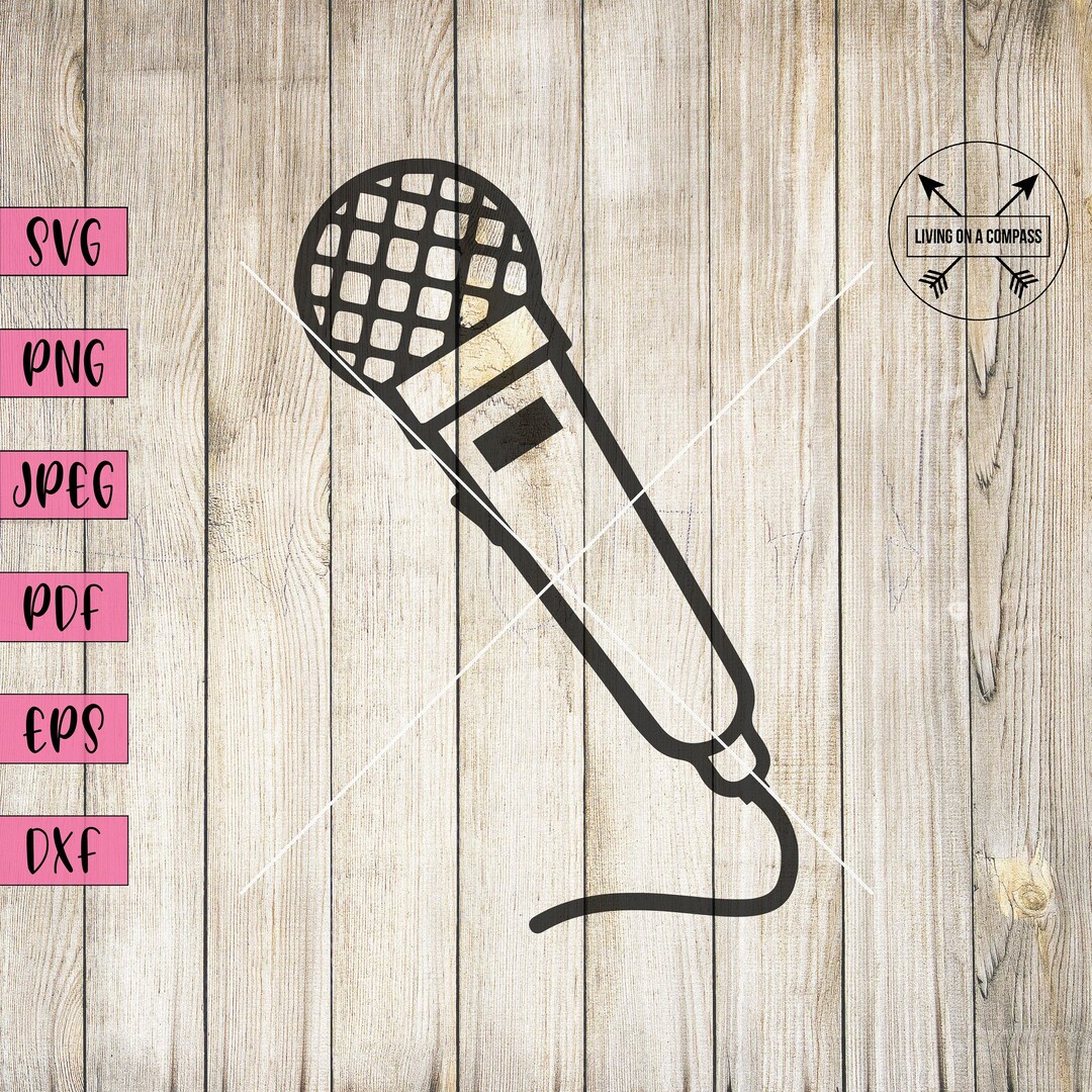 Microphone Svg, Music Room Sign, Singing Art, Sing Art, Dj Svg, Dj Wall ...