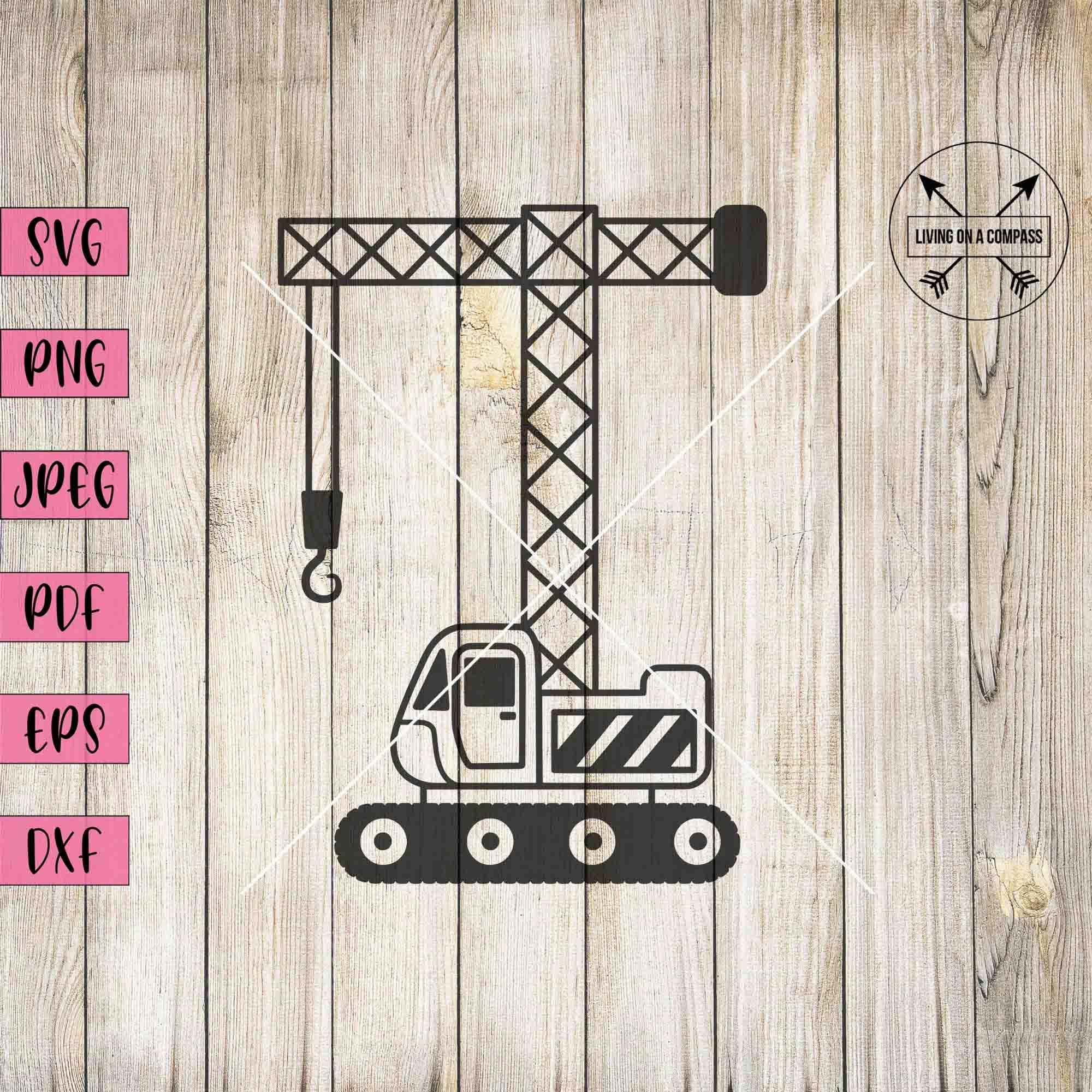 Boom Truck Svg, Crane Truck Svg, Construction Svg, Construction Wall ...