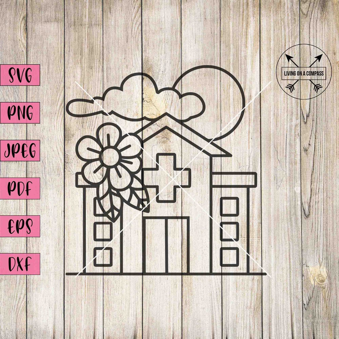 Hospital Svg, Hospital Png, Hospital Clipart, Hospital Decal, Hospital ...