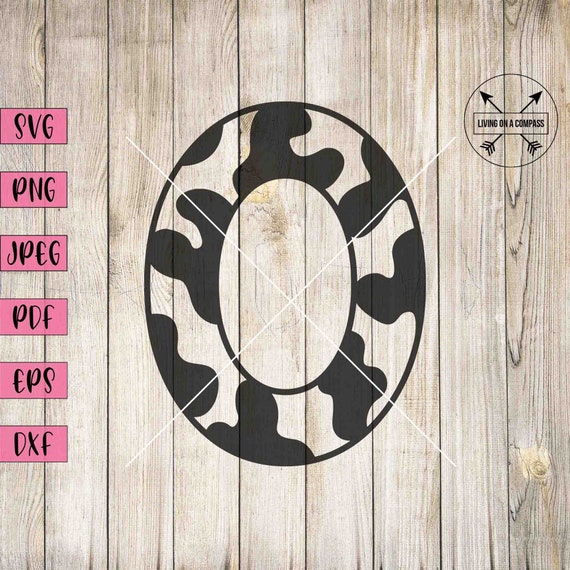 Cow Print Number 0 Svg Number 0 Number Clipart Number - Etsy