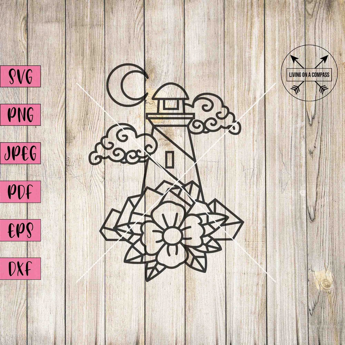 Lighthouse Svg, Lighthouse Clipart, Ocean Svg, Lighthouse Decor ...