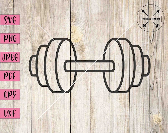 Barbell Svg, Weight Svg, Workout Svg, Bodybuilding Svg. Vector Cut File ...
