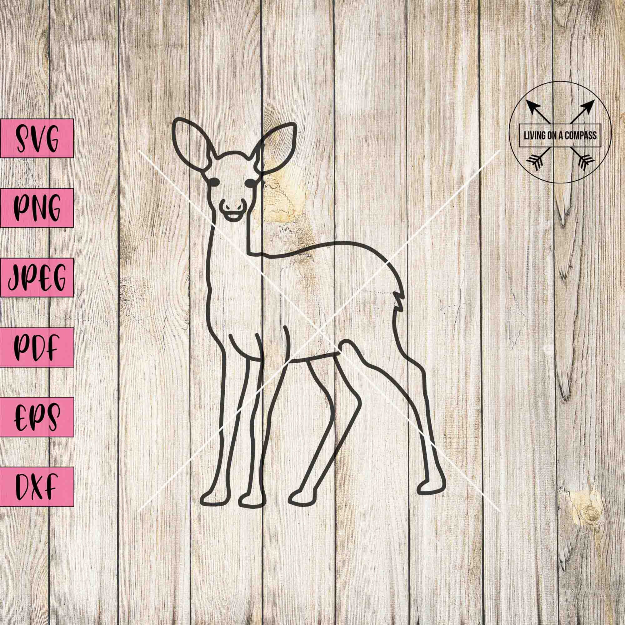 Deer Svg, Fawn Svg, Deer Png, Deer Clipart, Fawn Clipart, Wild Animal ...