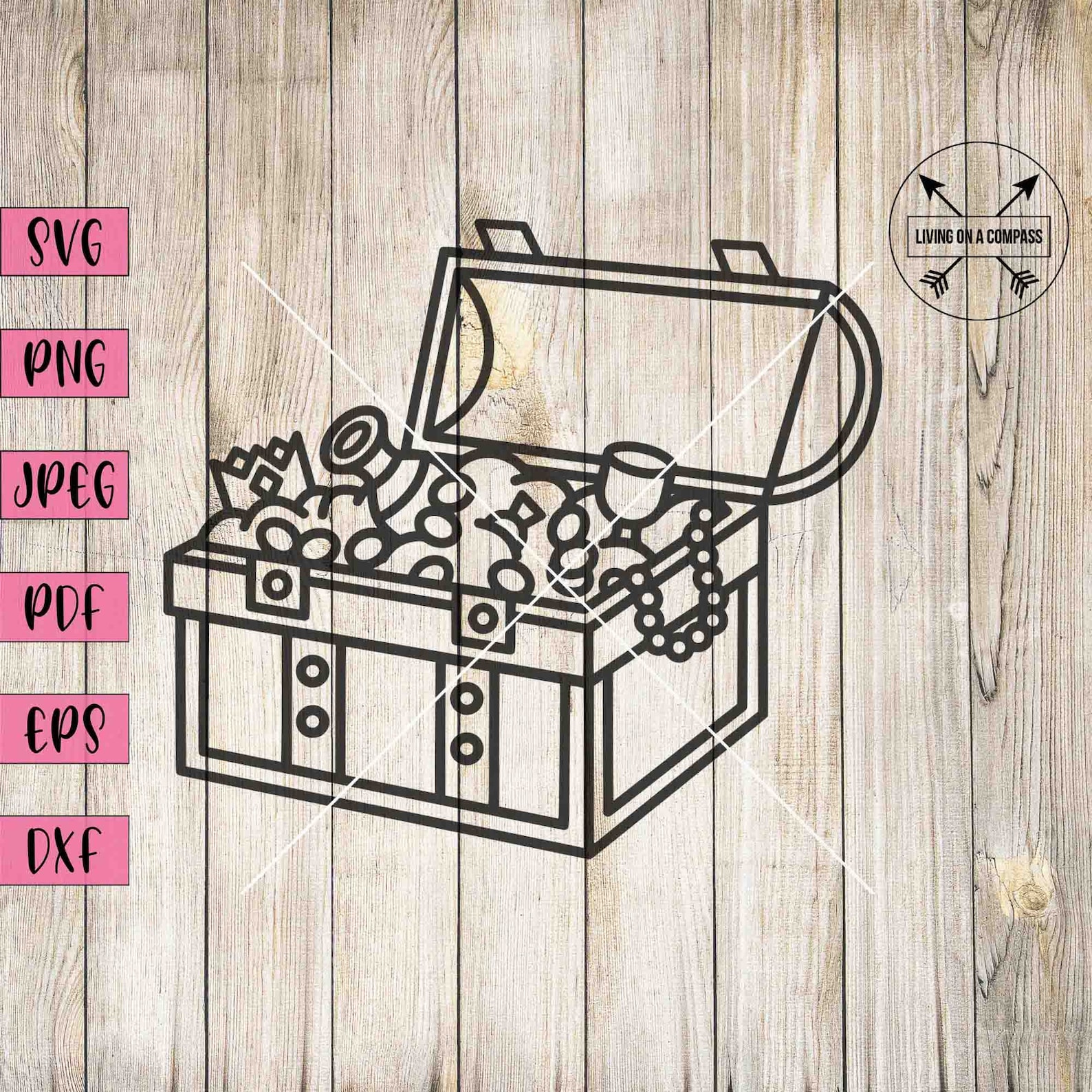 Treasure Chest Svg, Treasure Chest Clipart, Pirate Treasure Chest ...
