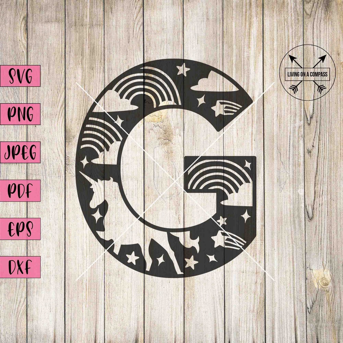 Unicorn G Svg, Letter G Printable, Letter G Wall Art, Letter G Print ...