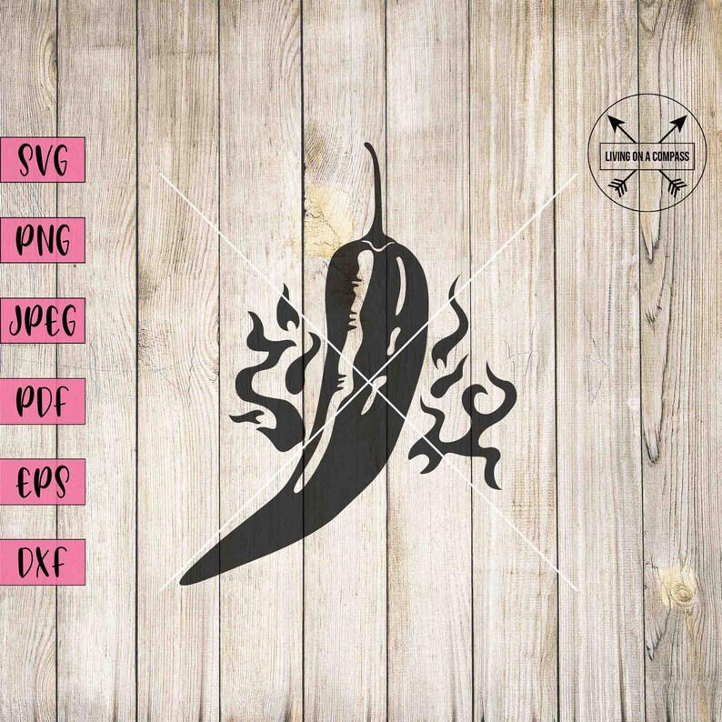 Chili Pepper Clipart, Chili Image, Hot Svg, Hot Sauce Label, Chili ...