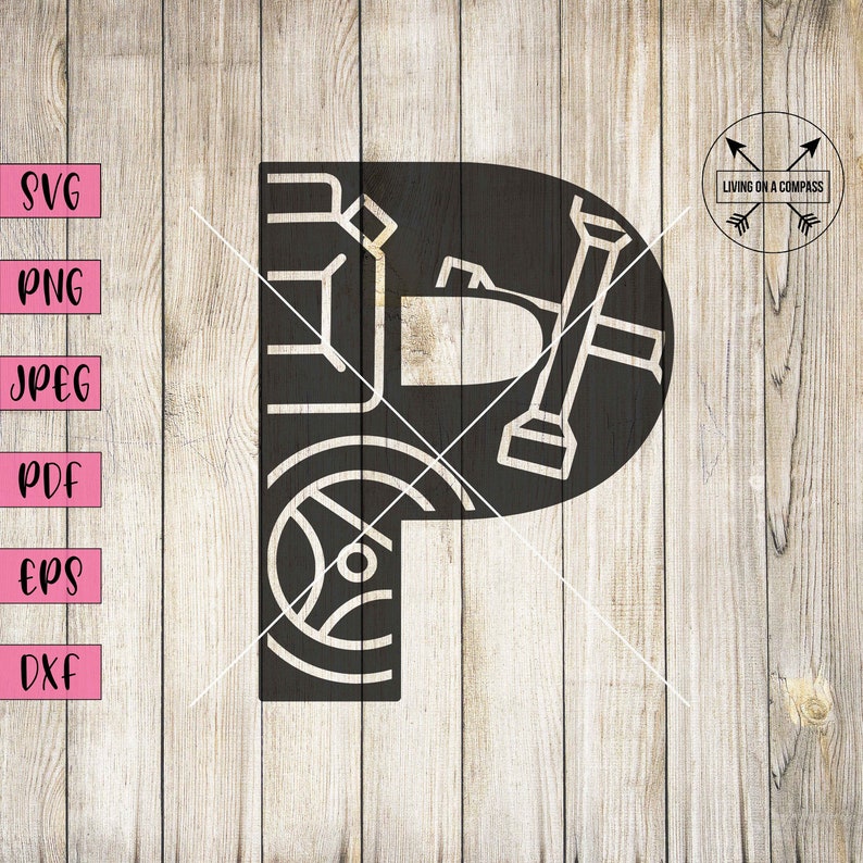 Mechanical Letter P Svg, Personalized Letter Art, Car Decals, Alphabet ...