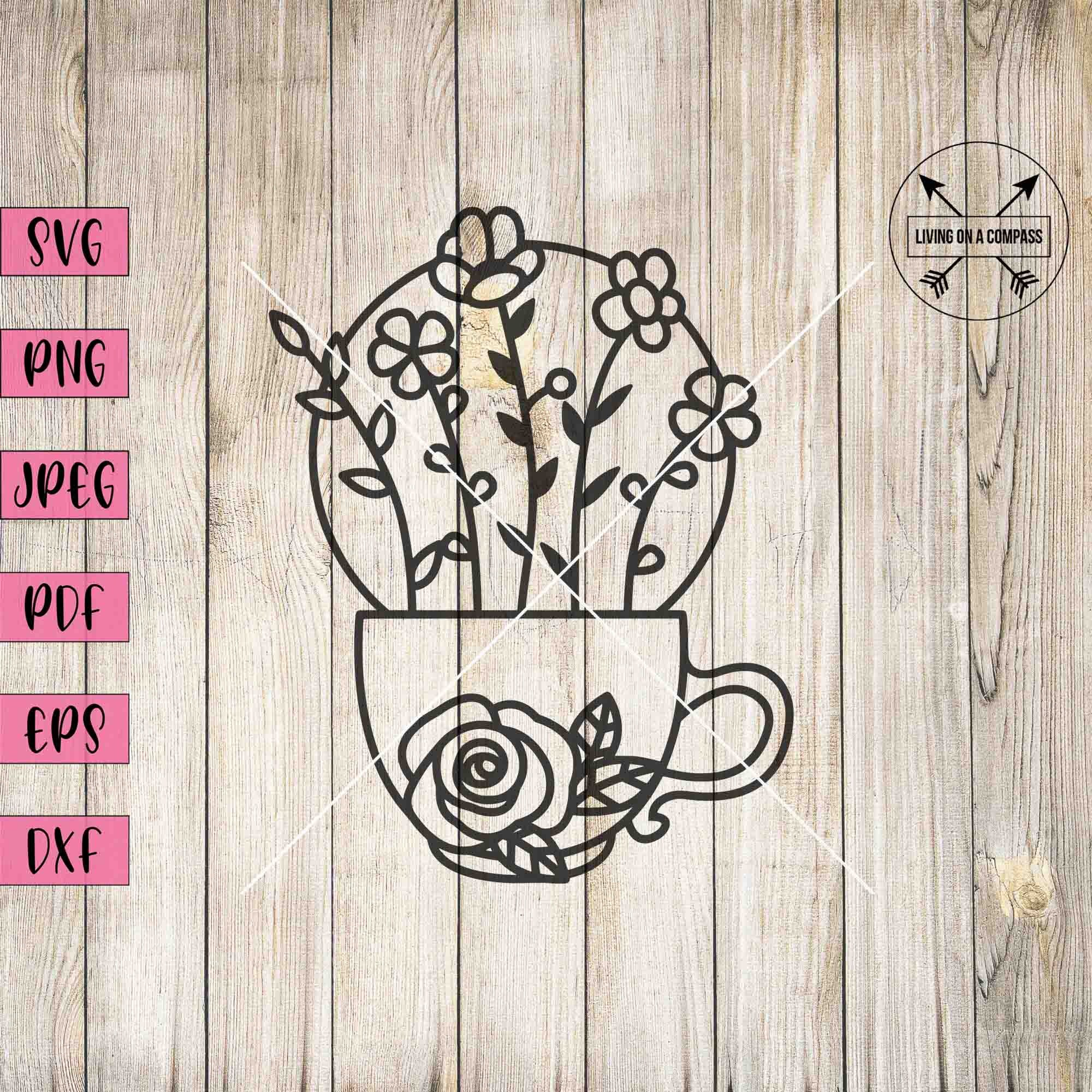 Tea Svg, Teacup Clipart, Teacup Svg, Drink Svg, Tea Party Clipart ...