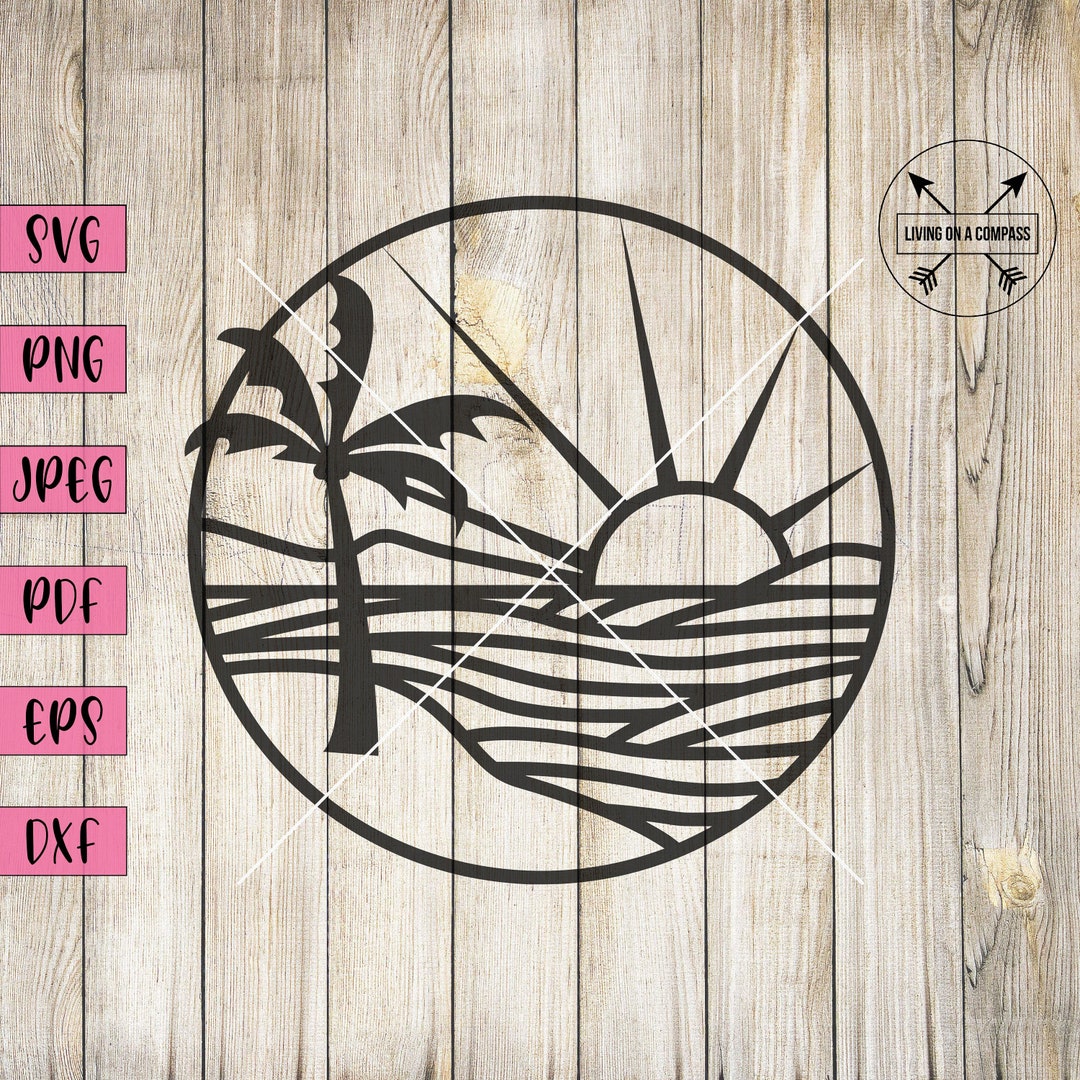 Palm Tree Svg, Beach Svg, Summer Svg, Beach Frame Svg, Tropical Svg ...