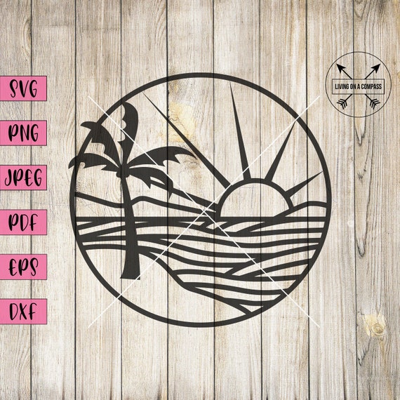 Palm Tree Svg Beach Svg Summer Svg Beach Frame Svg - Etsy