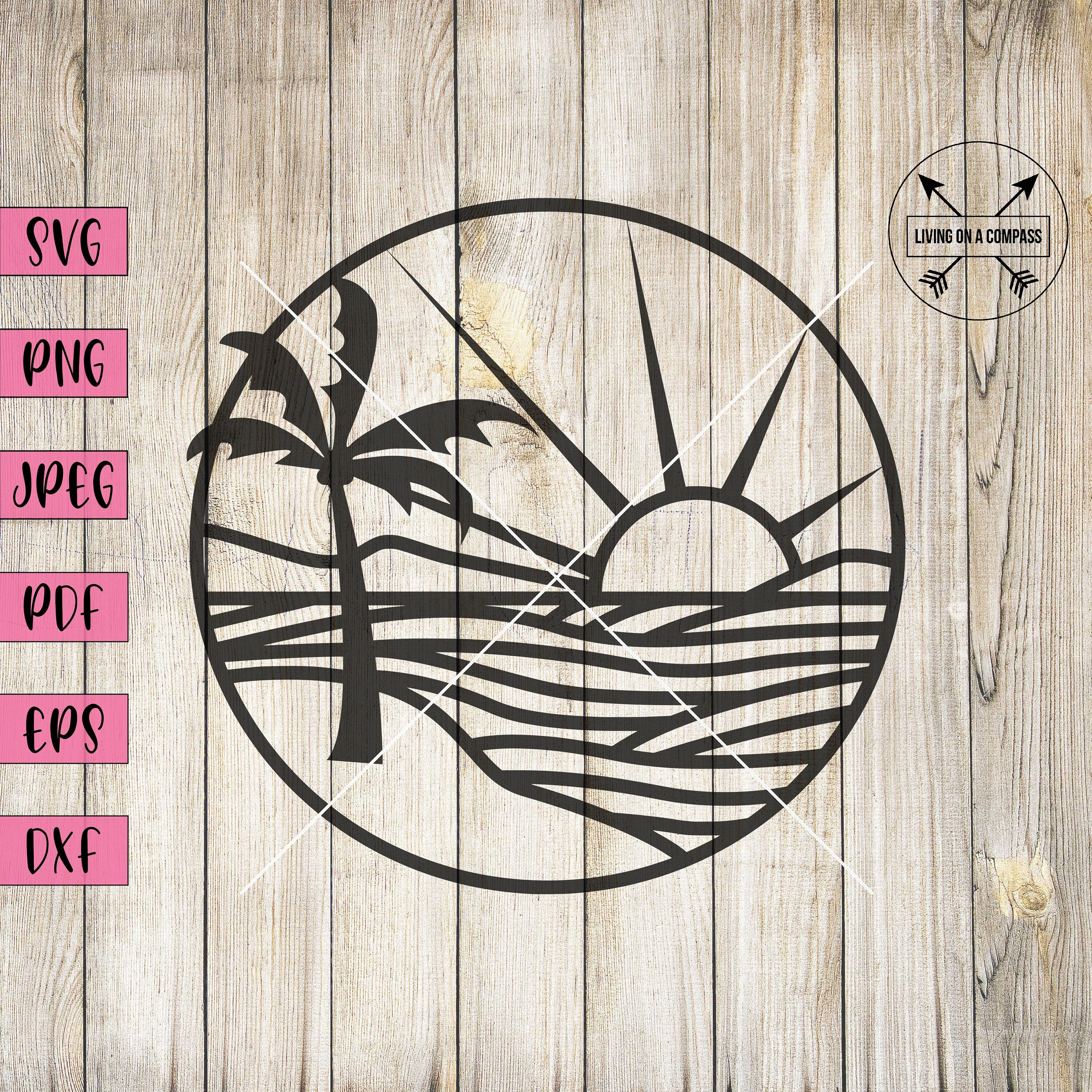 Palm Tree Svg, Beach Svg, Summer Svg, Beach Frame Svg, Tropical Svg ...