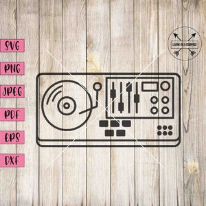 Turntable Svg, DJ Svg, DJ Wall Art, Music Svg, DJ Turntable, Music ...