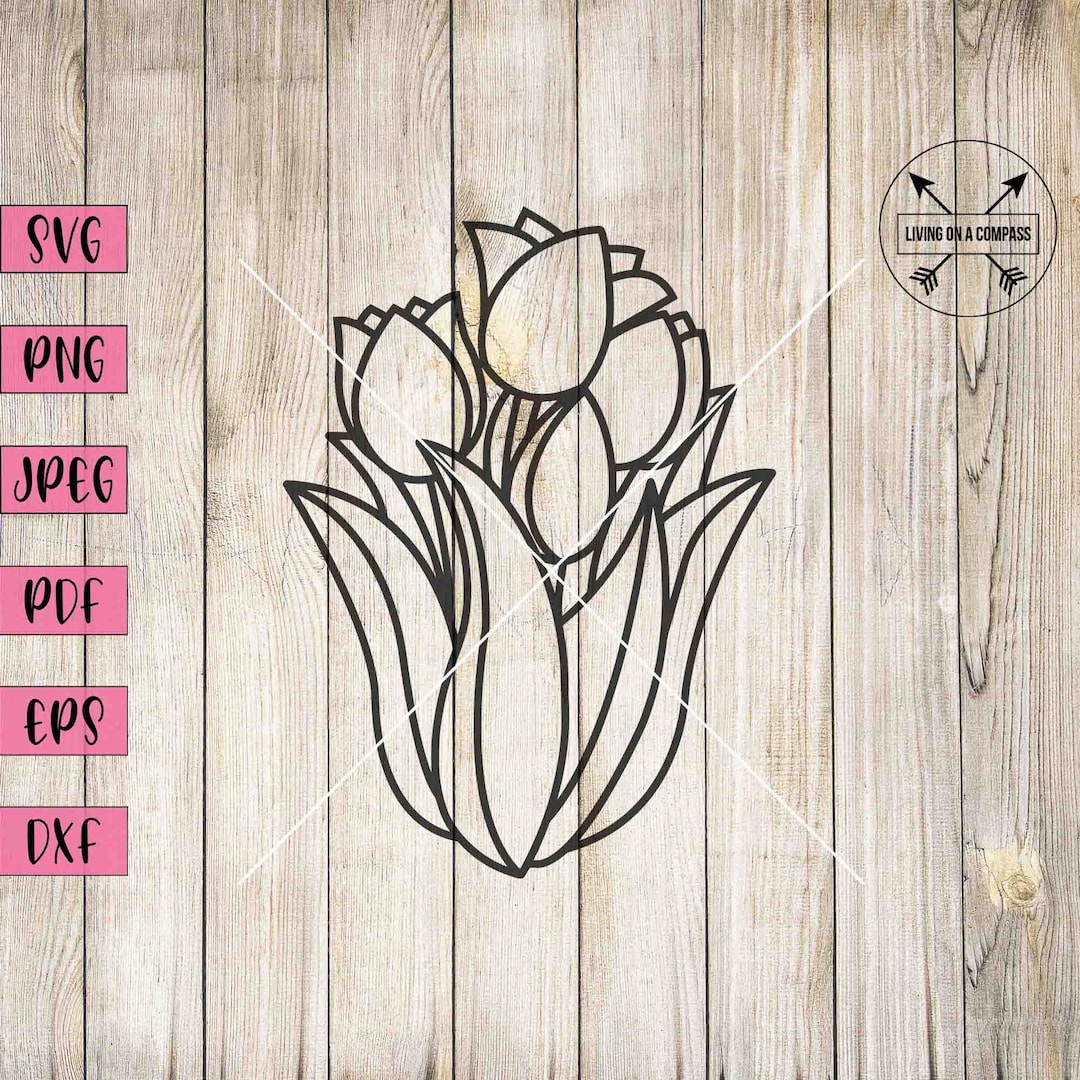 Tulip Svg, Plants Svg, Garden Svg, Gardening Svg, Tulip Print, Tulip ...