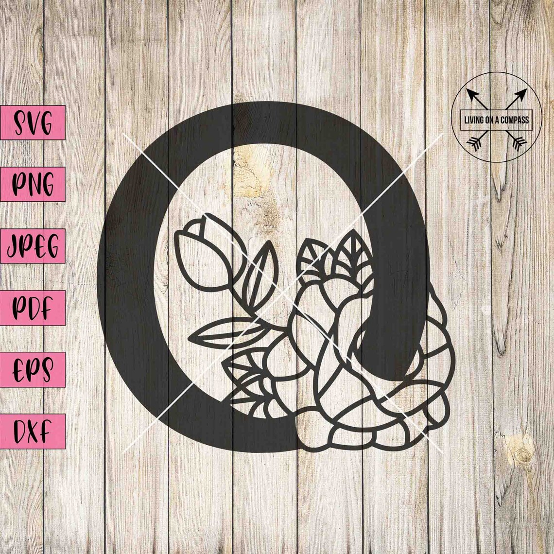 Floral Letter O Svg Letter O Png Letter O Cut File Alphabet - Etsy Canada