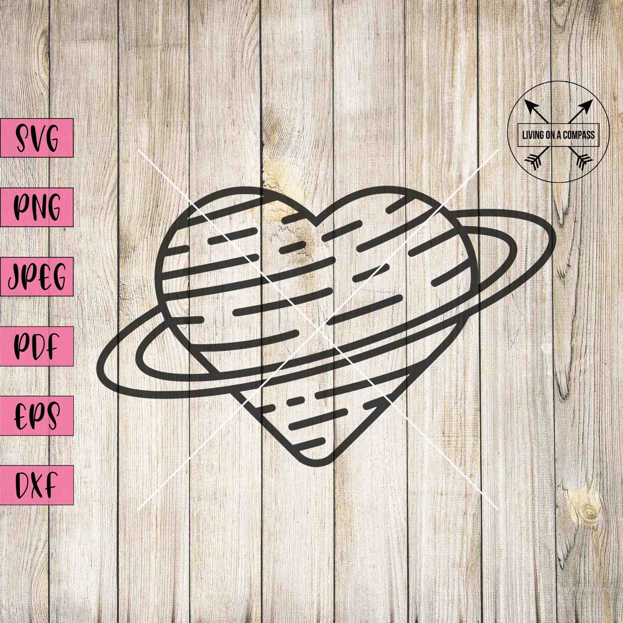 Saturn Svg Saturn Png Heart Saturn Planet Svg Planet - Etsy