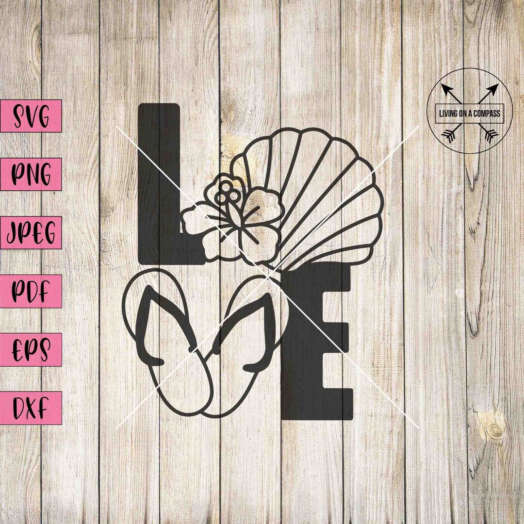 Love Beach Svg, Love Word Art, Shell Svg, Shell Png, Seashell Svg ...
