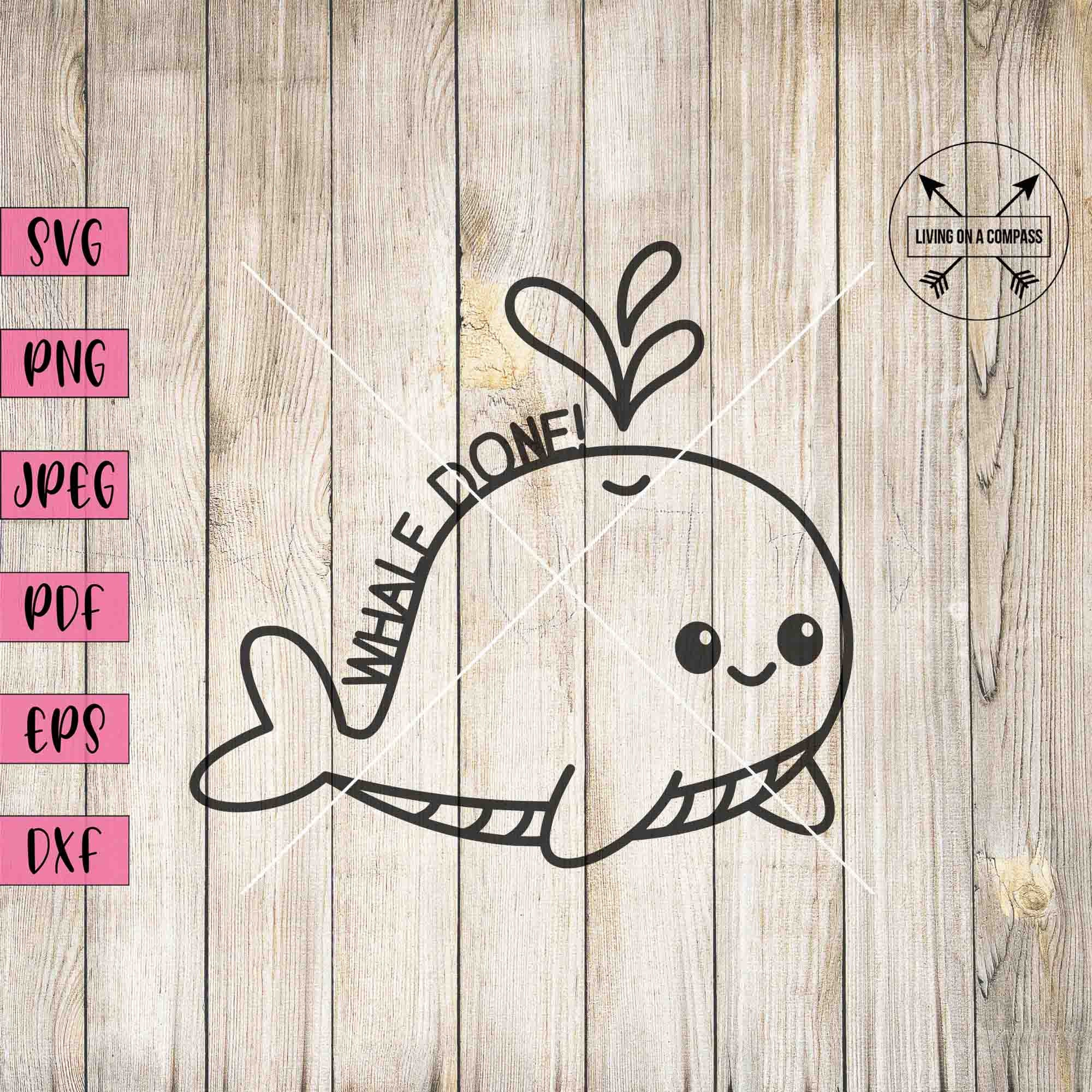 Baby Whale Svg, Whale Svg, Whale Clipart Whale Print, Sea Creature Svg ...