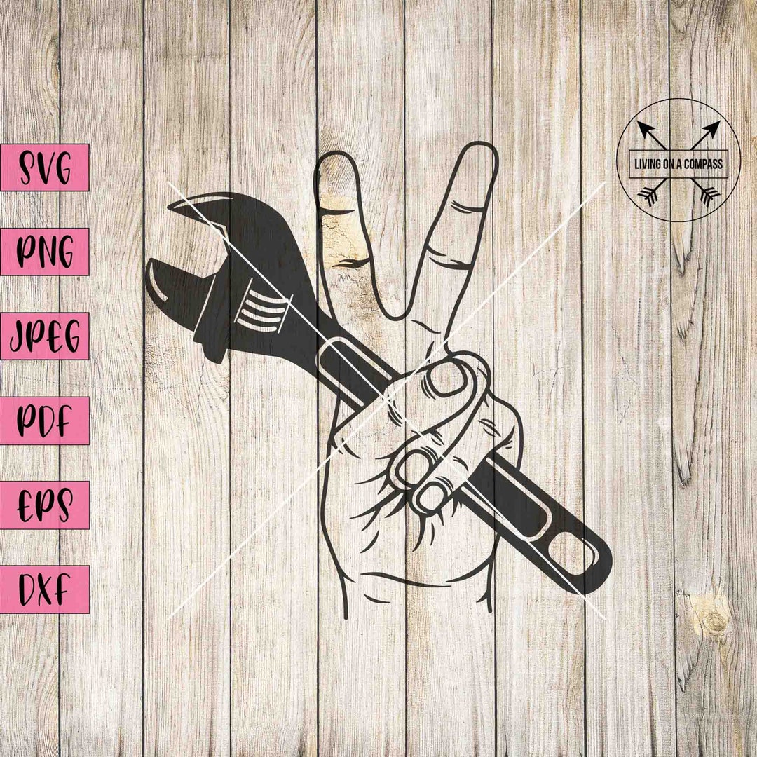 Wrench Svg, Wrench Clipart, Hand Svg, Tools Svg, Custom Workshop Signs ...