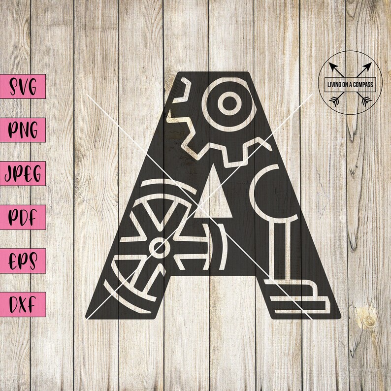 Mechanical Letter a Svg, Car Svg, Mdf Letters, Dxf Letters, Letter ...
