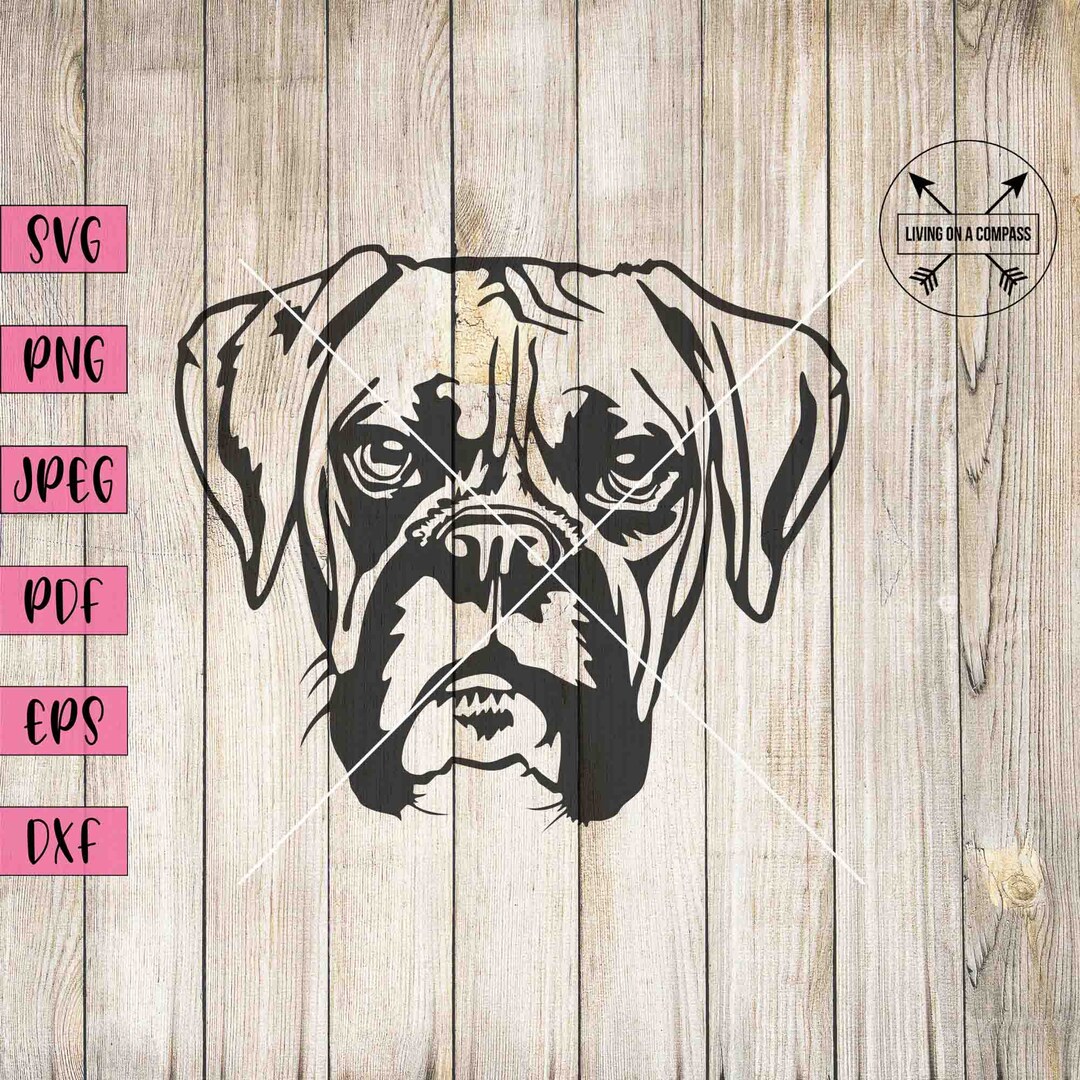 Boxer Svg, Boxer Dog Svg, Boxer Dog Wall Art, Dog Svg, Dog Png, Dog ...