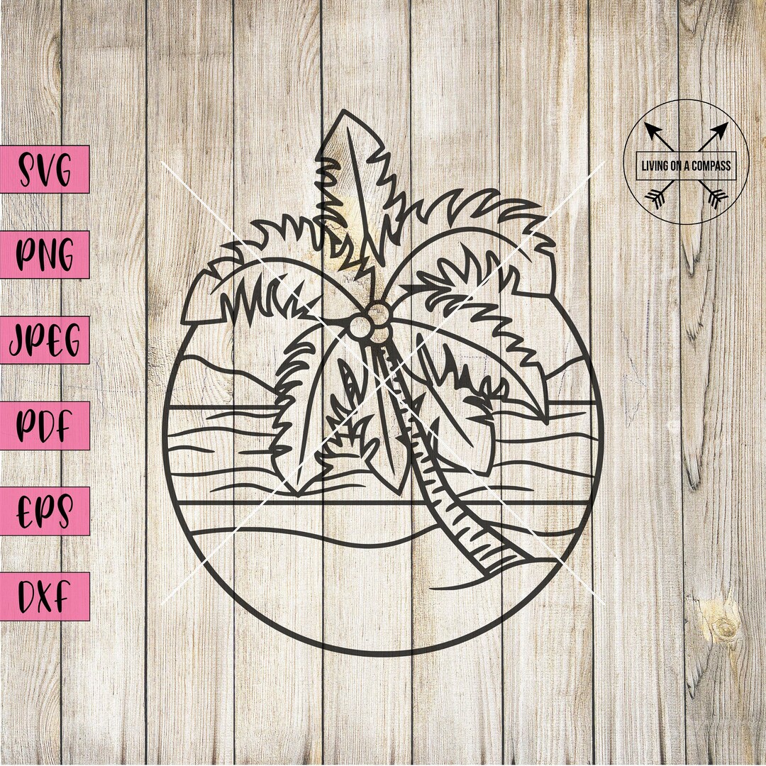 Palm Tree Svg, Beach Svg, Summer Svg, Beach Frame Svg, Tropical Svg ...