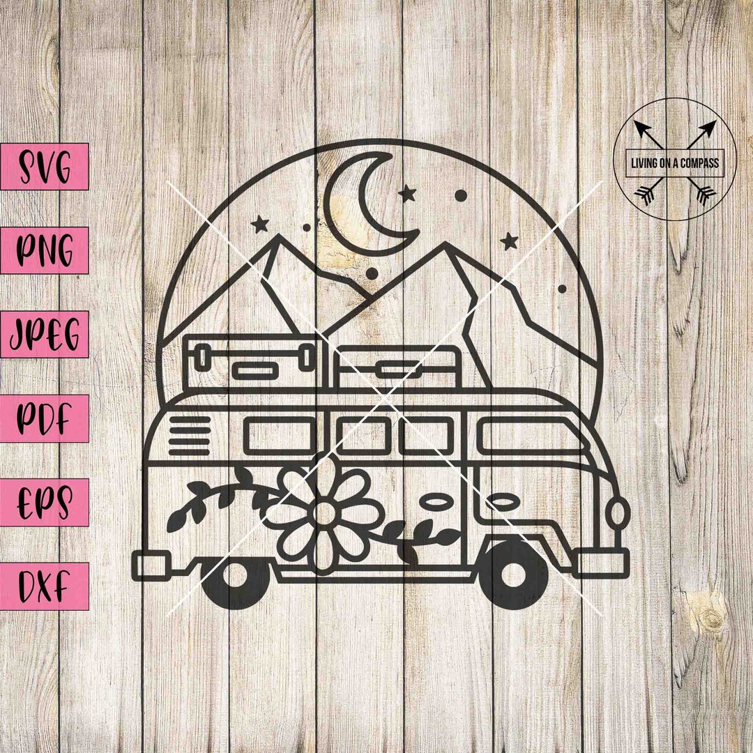 Van Svg, Van Png, Travel Svg, Travel Png, Travel Clipart, Vacation Svg ...