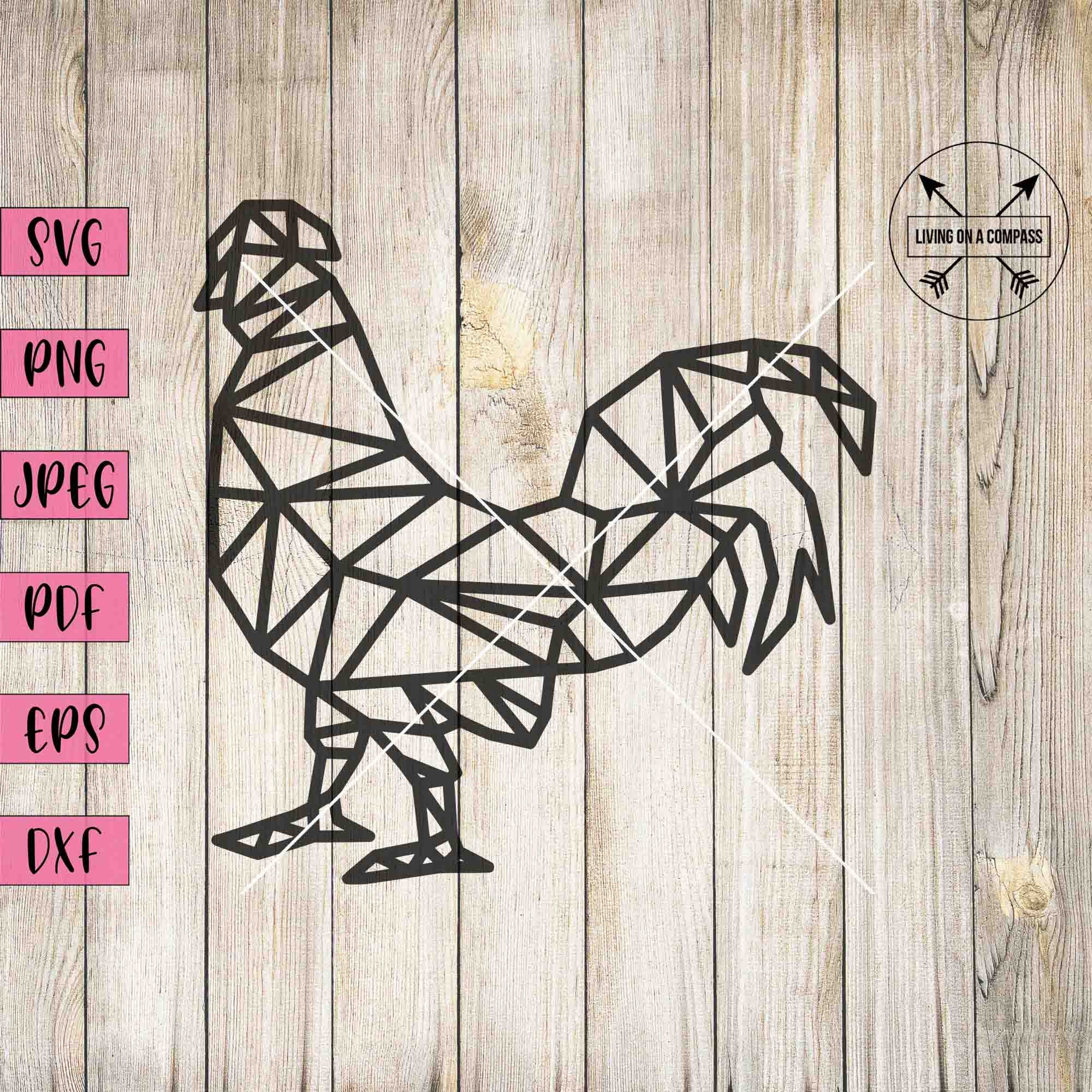 Rooster Svg, Geometric Rooster, Rooster Png, Rooster Clipart, Rooster ...